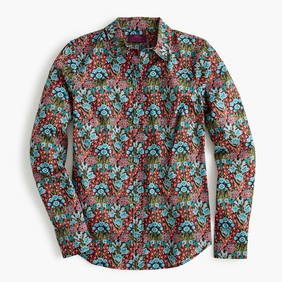 J. Crew | Tops | J Crew Perfect Shirt In Liberty Primrose Floral | Poshmark